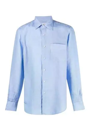 Aspesi Linen Chest-pocket Shirt - Blue