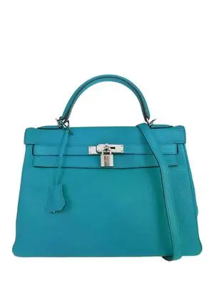 Hermès 2015 32 Kelly Retourne Tote Bag - Blue
