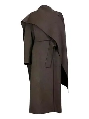 Max Mara Scarf-detail Belted Coat - Brown