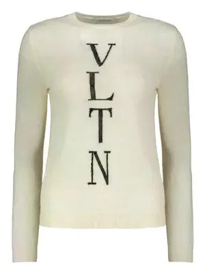 Valentino Garavani Wool Crew-neck Sweater Neutrals