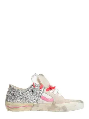 PAUL EASTERLIN Caly Glitter-detail Sneakers - Silver