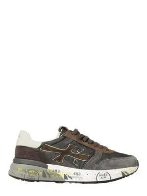 Premiata Mick Low-top Suede And Nylon Sneakers For - Brown