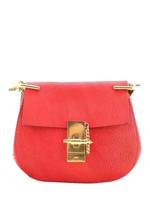 Chloé Drew Leather Mini Crossbody Bag - Red