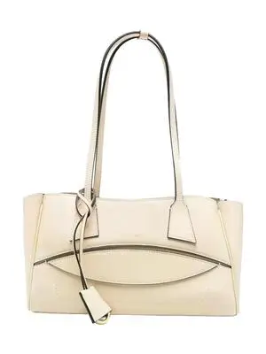 HIDESINS Layered-panel Leather Tote Bag - Neutrals
