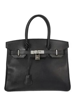 Hermès 2010 30 Birkin Tote Bag Black