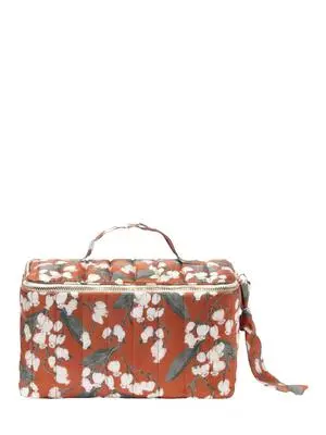 ERES Sonnettes Floral-print Quilted Make Up Bag - Orange