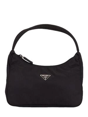 FWRD RENEW Prada Tessuto Mini Sport Hobo Bag - Black