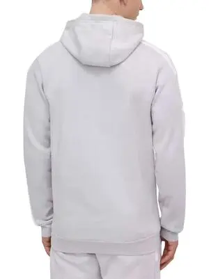Adidas Signature Stripes-detail Hoodie - Grey