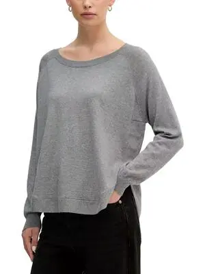 BENETTON Raglan-sleeve Top - Grey