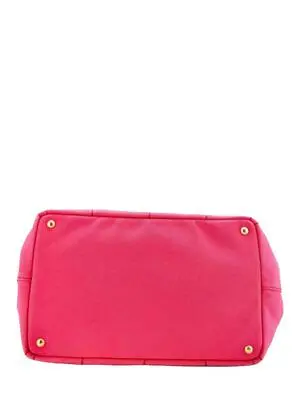 Prada Canapa Convertible Canvas Medium Tote Bag - Pink