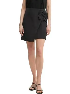 BRUUNS BAZAAR Bow-detail Mini Skirt - Black