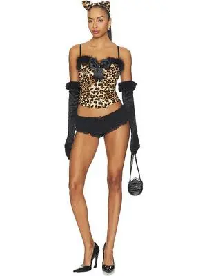 DOLLS KILL Leopard Skills Costume In . Also - Multi