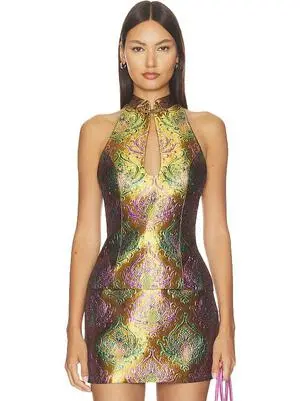 Retrofete Moreno Brocade Top In . Also - Multi