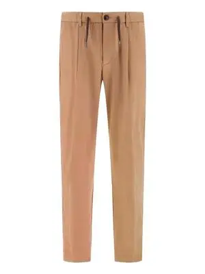HERNO Pleated Canvas Trousers