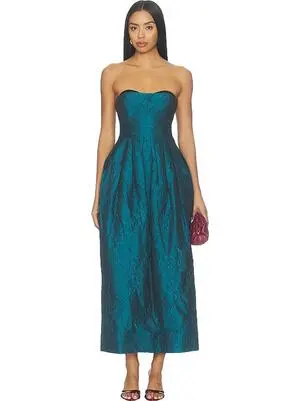 ULLA JOHNSON Ulla Johnson Katerina Strapless Cloque Dress In Blue. Size 0. Also