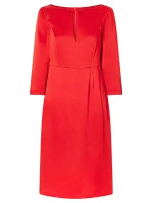 Bernadette Eleni Bow-detailed Satin Midi Dress - Red