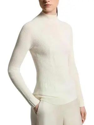 PESERICO Ribbed-knit High-neck Sweater