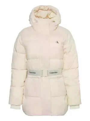 CALVIN KLEIN Belted Hooded Puffer Jacket