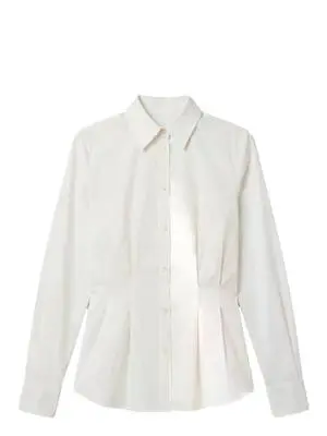 Calvin Klein Pleated Long-sleeve Shirt - White