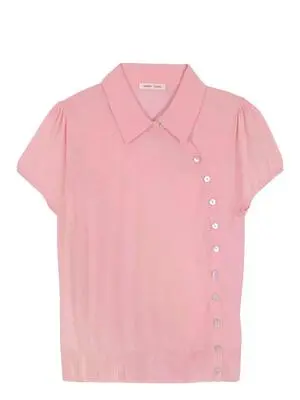 SANDY LIANG Birdie Asymmetric-fastening Top