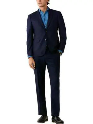 HACKETT  London Belgravia Wool Suit - Blue