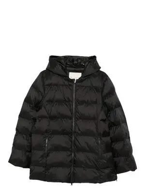 Max Mara Quilted Hooded Jacket - Black