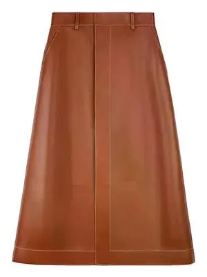 TOD'S Leather Skirt - Brown