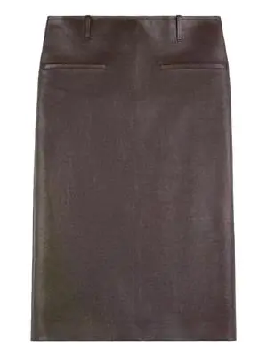 TOD'S Skirt In Leather - Brown