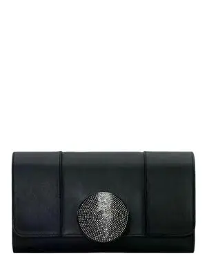 Perrin Le Disque Strass Clutch Bag - Black