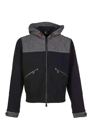 MONCLER Denim-panel Fleece Jacket