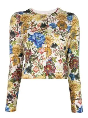 ALICE + OLIVIA Cason Floral-print Cardigan