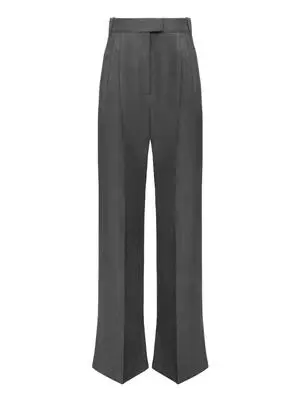 SITUATIONIST Pleated Wool Trousers - Grey
