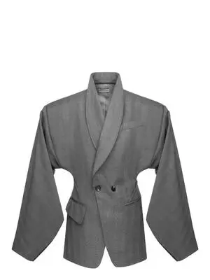 SITUATIONIST Shawl-lapel Blazer - Grey