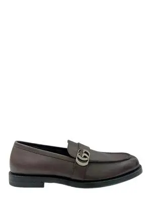 Gucci Loafers With Double G - Brown