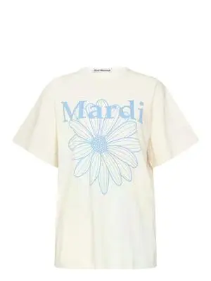 Mardi Mercredi Flower Mardi Cotton T-shirt - Neutrals