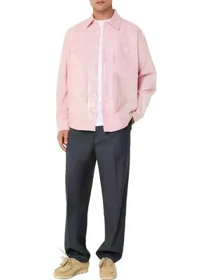 OLAF Vertical-stripe Logo-embroidered Shirt