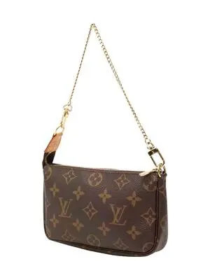 LOUIS VUITTON 2009 Monogram Mini Pochette Accessoires Handbag - Brown