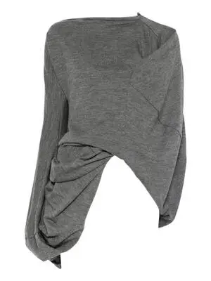 Junya Watanabe Asymmetric Draped Sweater - Grey