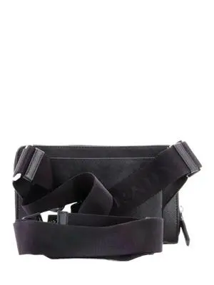 PRADA Zip Around Front Pocket Saffiano Leather Belt Bag