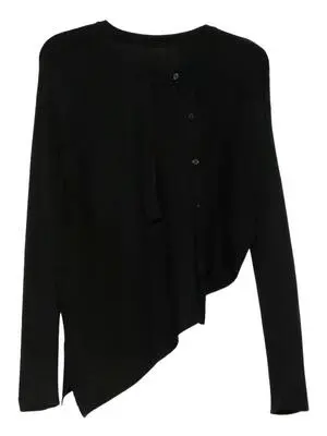 Y’S Asymmetric-hem Cardigan