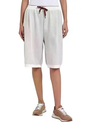 Brunello Cucinelli Drawstring Knitted Shorts - Grey