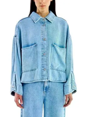 VICOLO Patch-pocket Denim Jacket - Blue