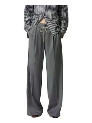 GAELLE PARIS Pleated Trousers - Grey