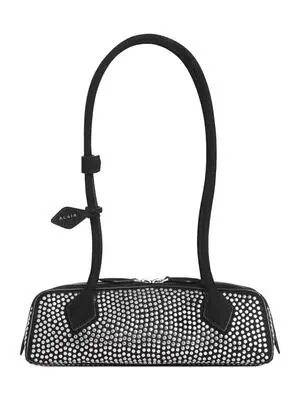 ALAÏA Small Suede Studded Le Teckel Shoulder Bag