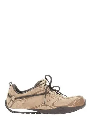 Balenciaga Radar Low-top Sneakers In Calfskin And Suede With Printed Logo - Beige
