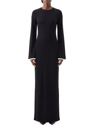 DARKPARK Long Kimono Sleeve Jersey Tunic Dress - Black