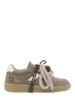 D.a.t.e. Court 2.0 Suede Low-top Sneakers With A Perforated Toe - Beige