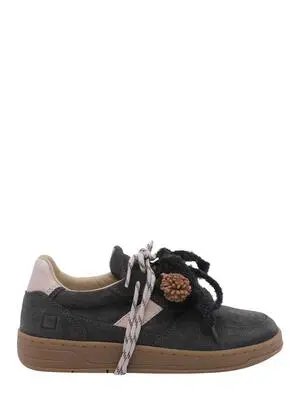 D.a.t.e. Court 2.0 Suede Low-top Sneakers With A Perforated Toe - Grey