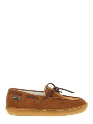 SEBAGO Colton Round-toe Suede Boat Shoes With Adjustable Laces - Brown