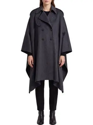 RÓHE Double-breasted Wool And Cashmere Coat With Asymmetric Hem - Grey
